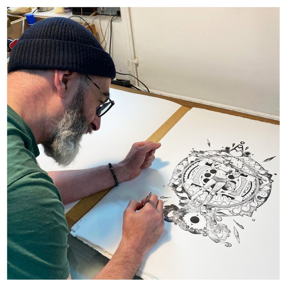 Merwan Chabane, Mécanique céleste, Draeger, lithographie, estampes, anthese