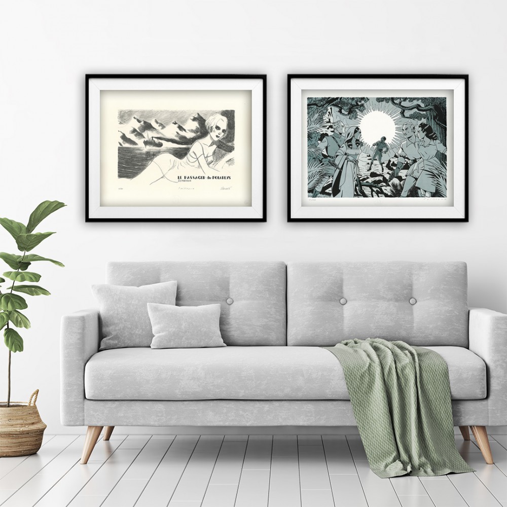 Cailleaux, Bocquet, Simenon, Anthèse, Draeger, lithographie, estampes