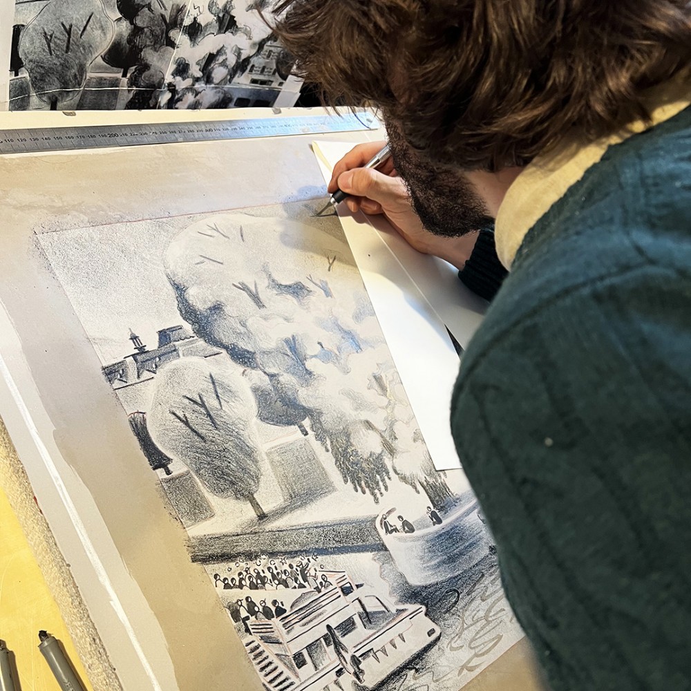 Stefano Grassi, Anthèse, Draeger, lithographie, estampes