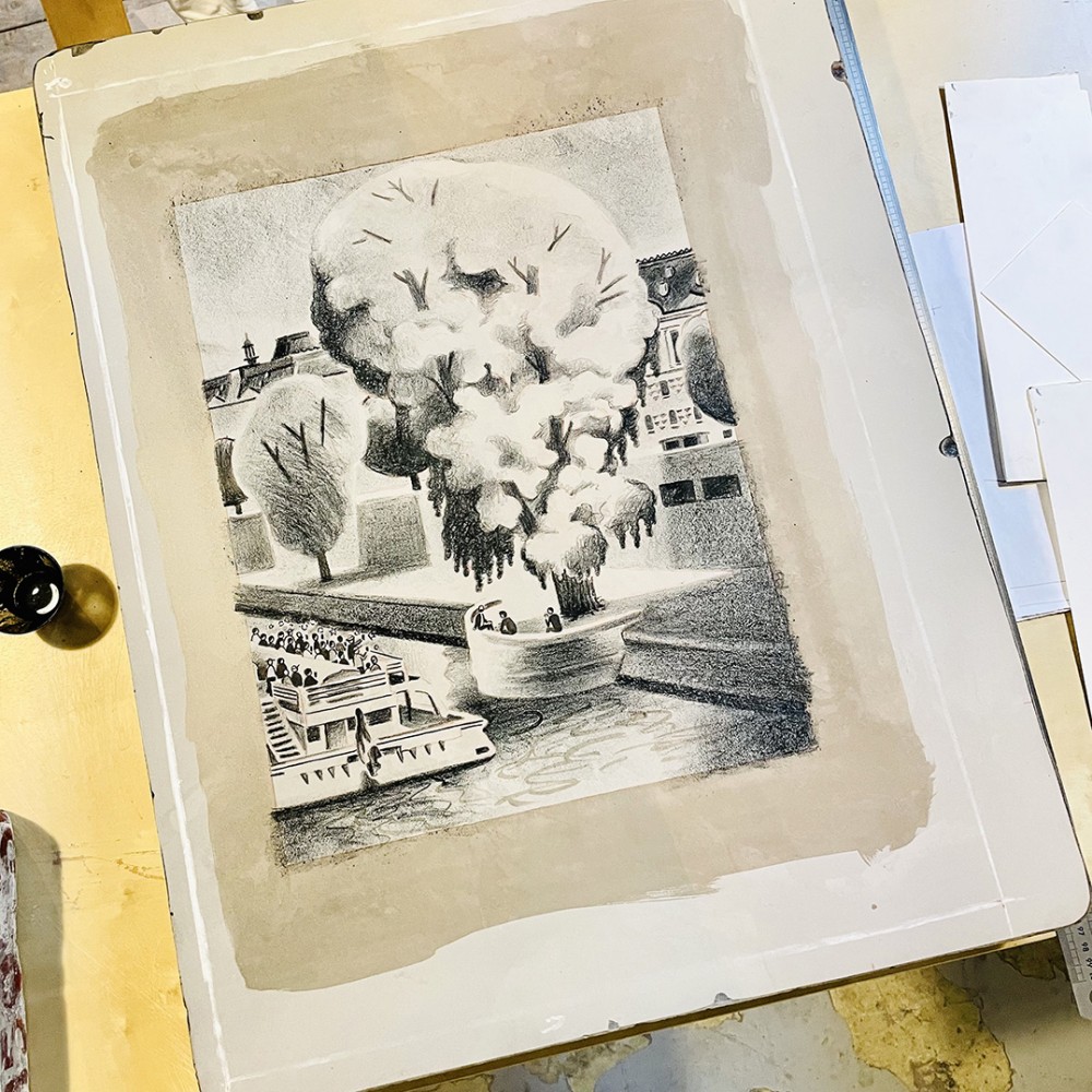 Stefano Grassi, Anthèse, Draeger, lithographie, estampes