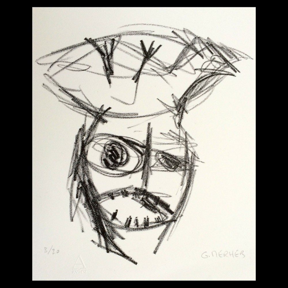 George Merheb, lithographie, estampes, Anthèse, Nicolas Draeger, Liban ...