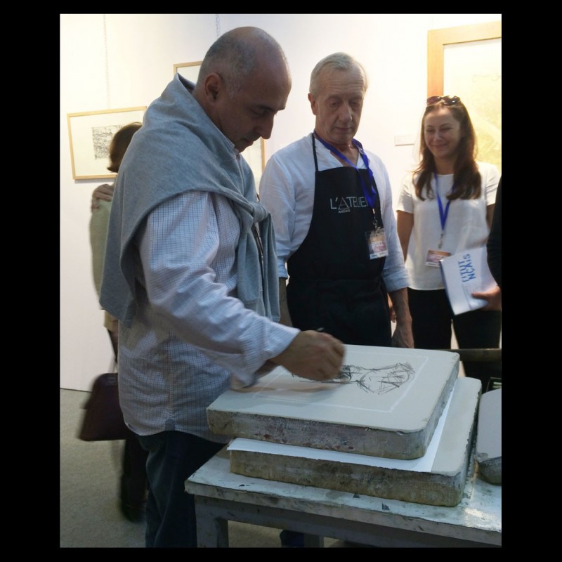 George Merheb, lithographie, estampes, Anthèse, Nicolas Draeger, Liban ...