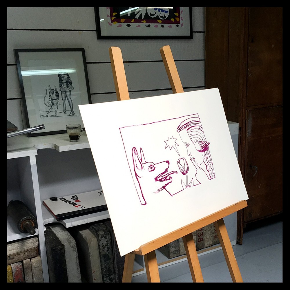 Pat Andrea, Anthèse, Nicolas Draeger, lithographie, estampes